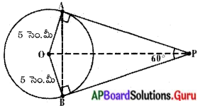 AP Board 10th Class Maths Solutions Chapter 9 వృత్తాలకు స్పర్శరేఖలు ...